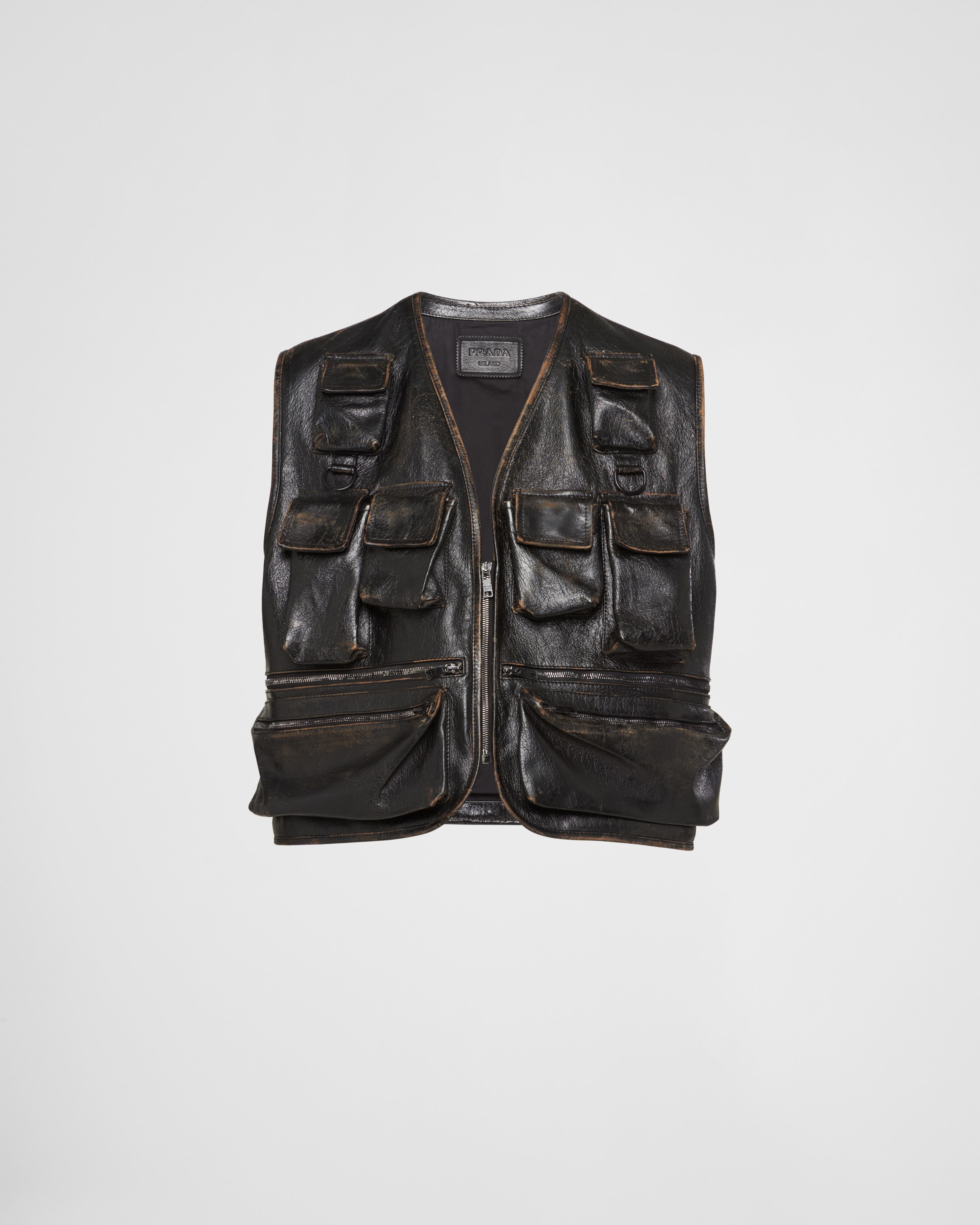Prada Leather Vest - Black | Editorialist