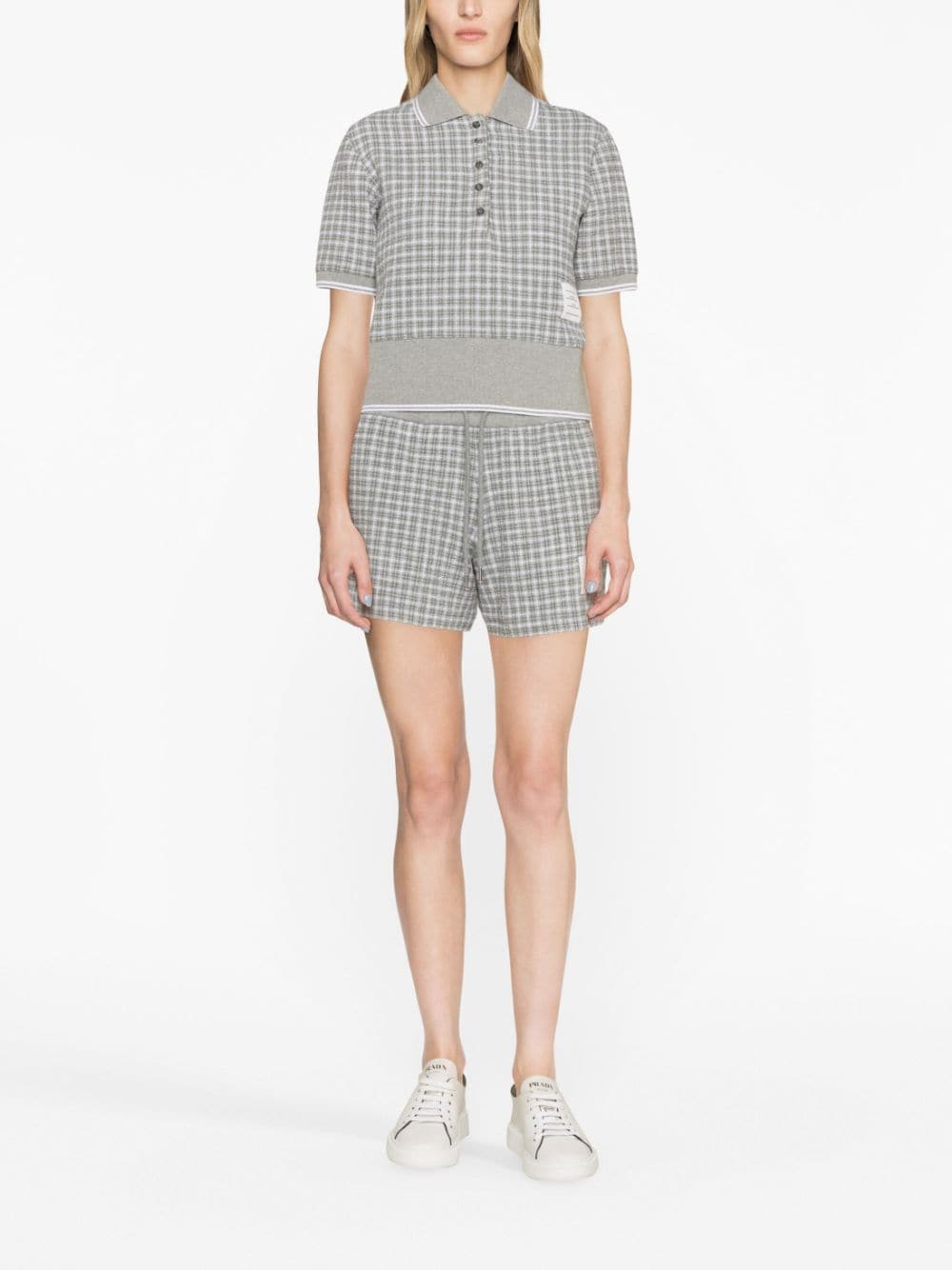 THOM BROWNE Thom Browne Checked Tweed Track Shorts