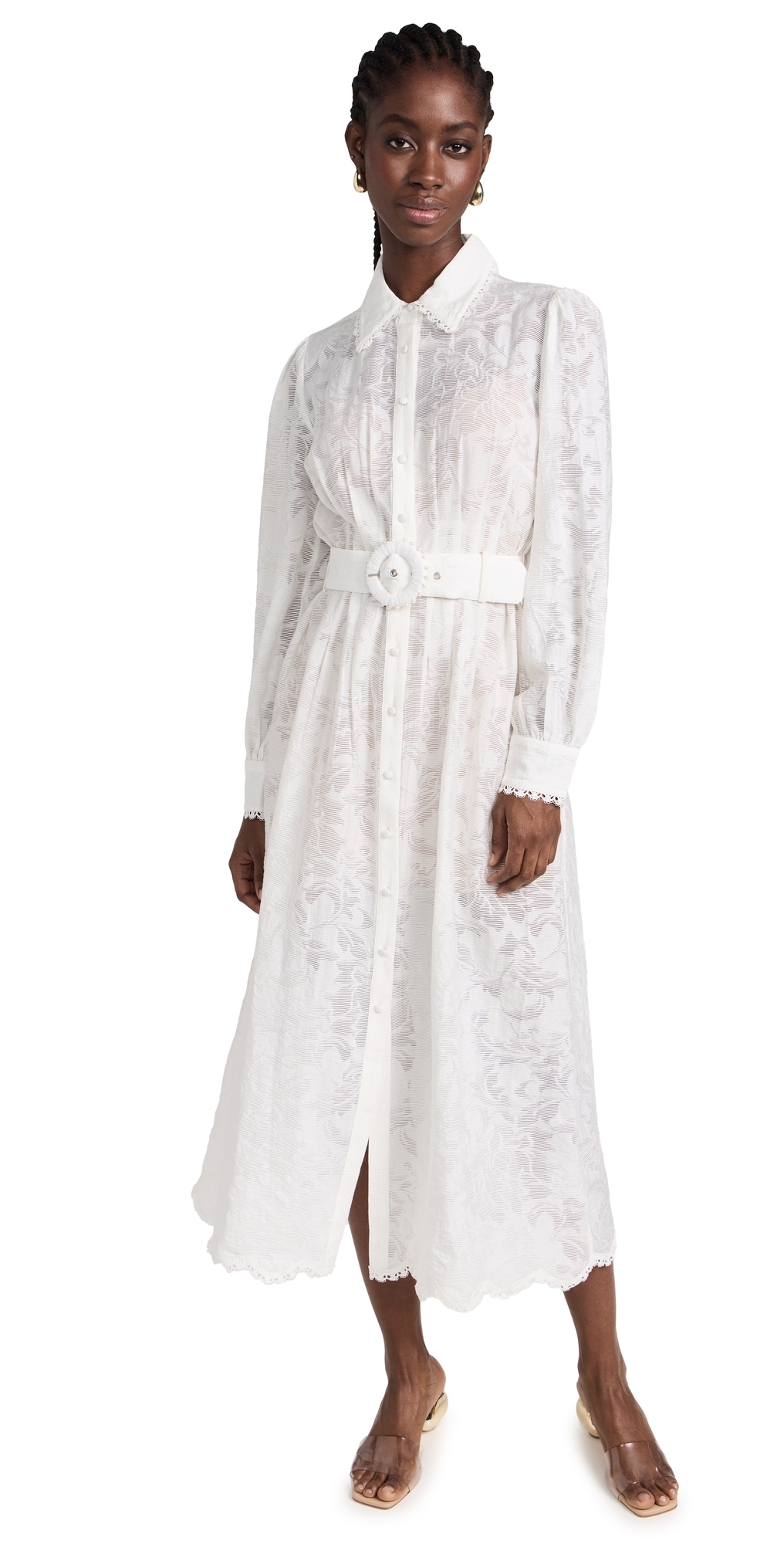 hemant and nandita long dress with buckle belt Amari Midi Dress