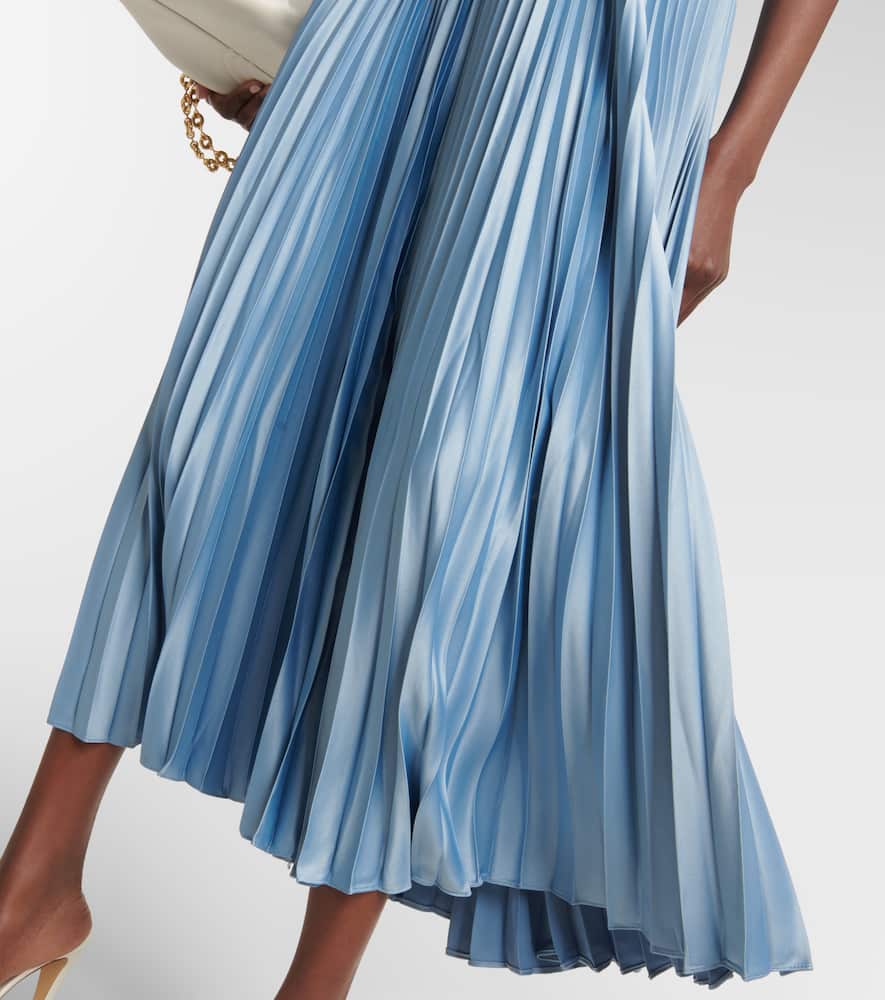 polo ralph lauren pleated wool ribbed-knit midi dress POLO RALPH LAUREN Pleated Wool Ribbed-Knit Midi Dress