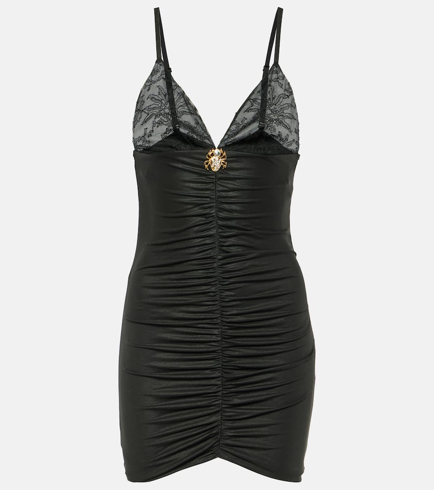ALESSANDRA RICH Alessandra Rich Laminated Jersey Mini Dress