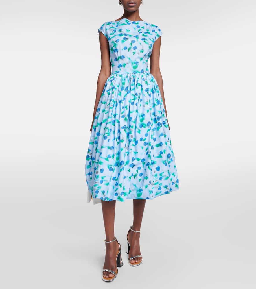 MARNI Marni Floral Cotton Poplin Midi Dress
