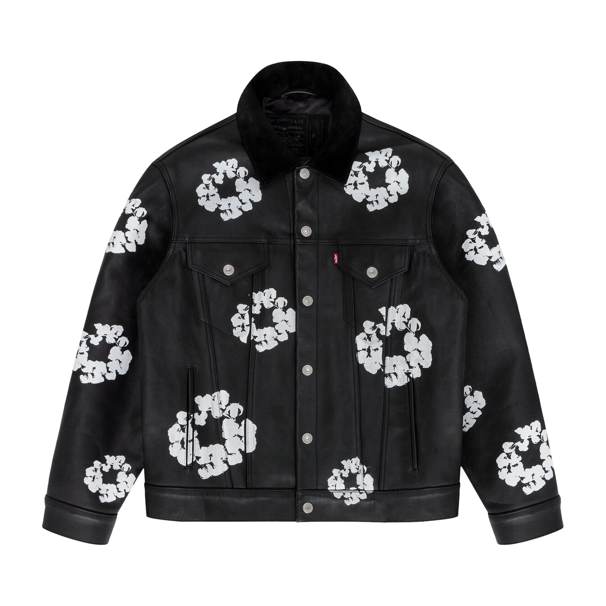 DENIM TEARS X Levi's Wreath Type3 Jacket - Black Denim | Editorialist