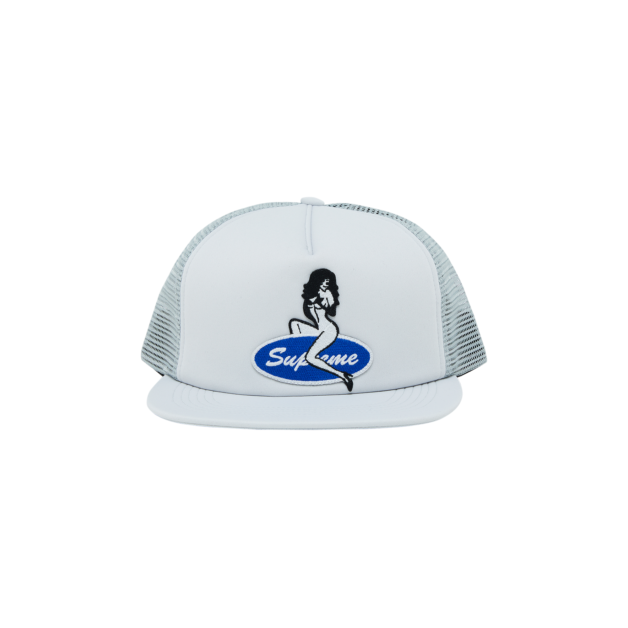 Supreme Pin Up Mesh Back 5-Panel Cap - Grey | Editorialist