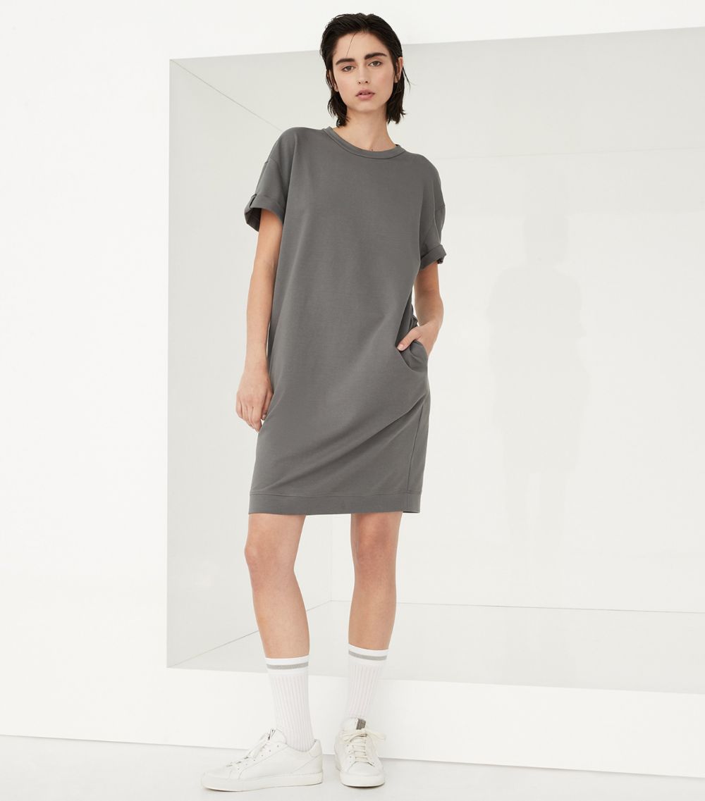 sachin and babi light blue dress PixieGirl Petite Womens Grey Acid Wash 'Racing Team' Slogan Oversized T-Shirt  Dress