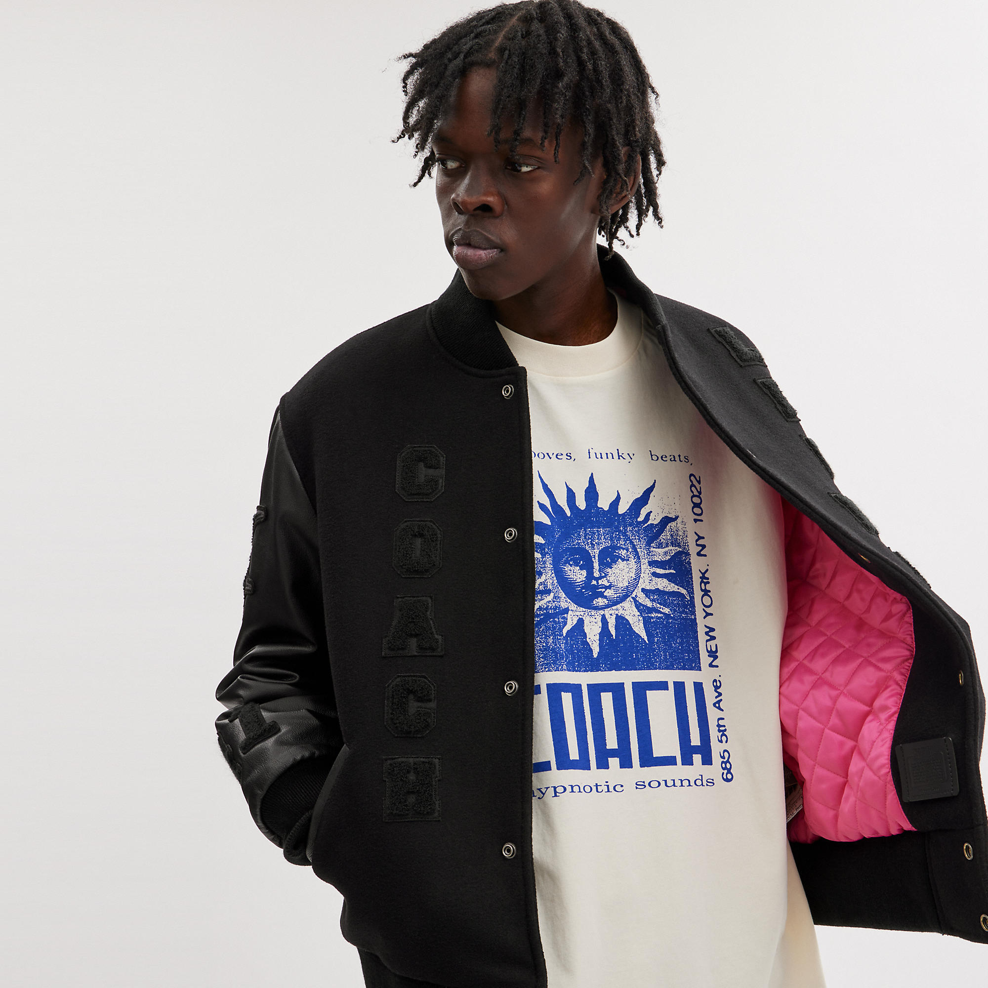Coach The Lil Nas X Drop Varsity Jacket - Black | Editorialist
