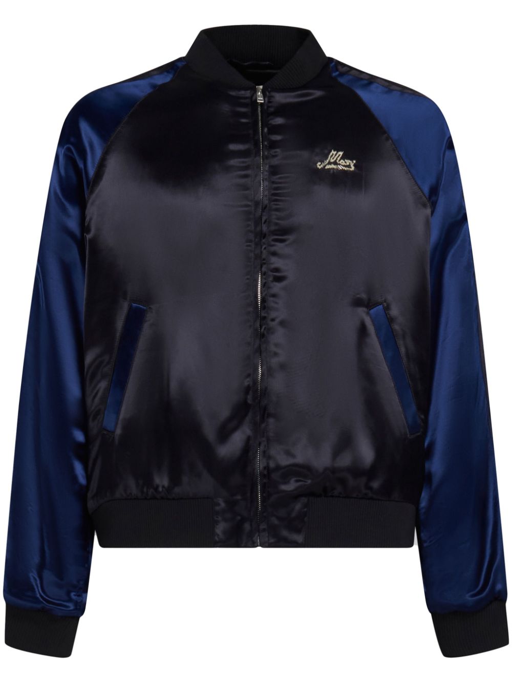 MARNI Marni Logo-Embroidered Satin Bomber Jacket