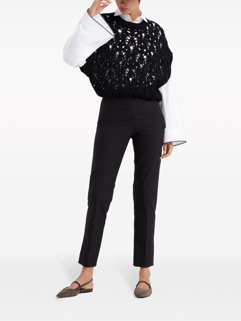 BRUNELLO CUCINELLI Brunello Cucinelli High-Waisted Cropped Trousers