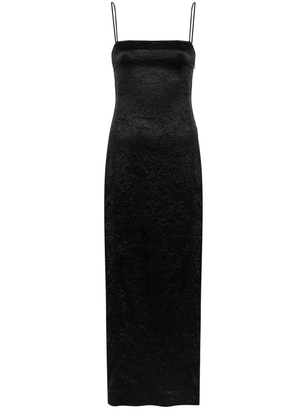 ganni crinkled satin maxi dress Ganni Crinkled Satin Zebra Maxi Dress