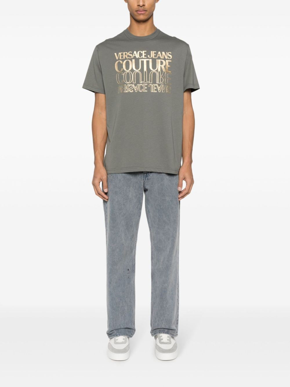 VERSACE logo-print cotton t-shirt