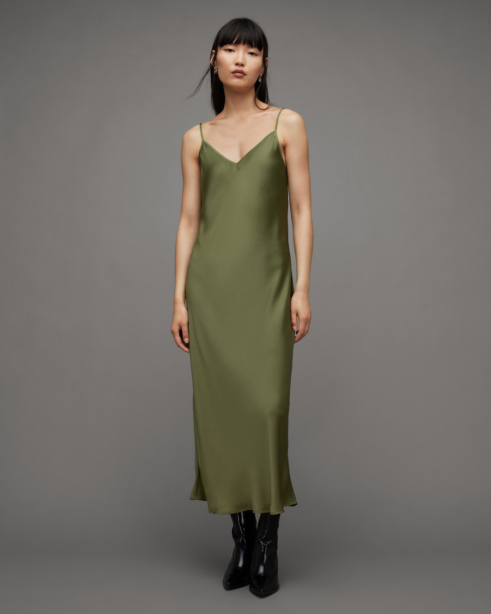 Allsaints Tierny 2-In-1 Crew Neck Slip Dress In Green - 20% Off | Editorialist Allsaints Tierny 2-In-1 Crew Neck Slip Dress In Green - 20% Off | Editorialist