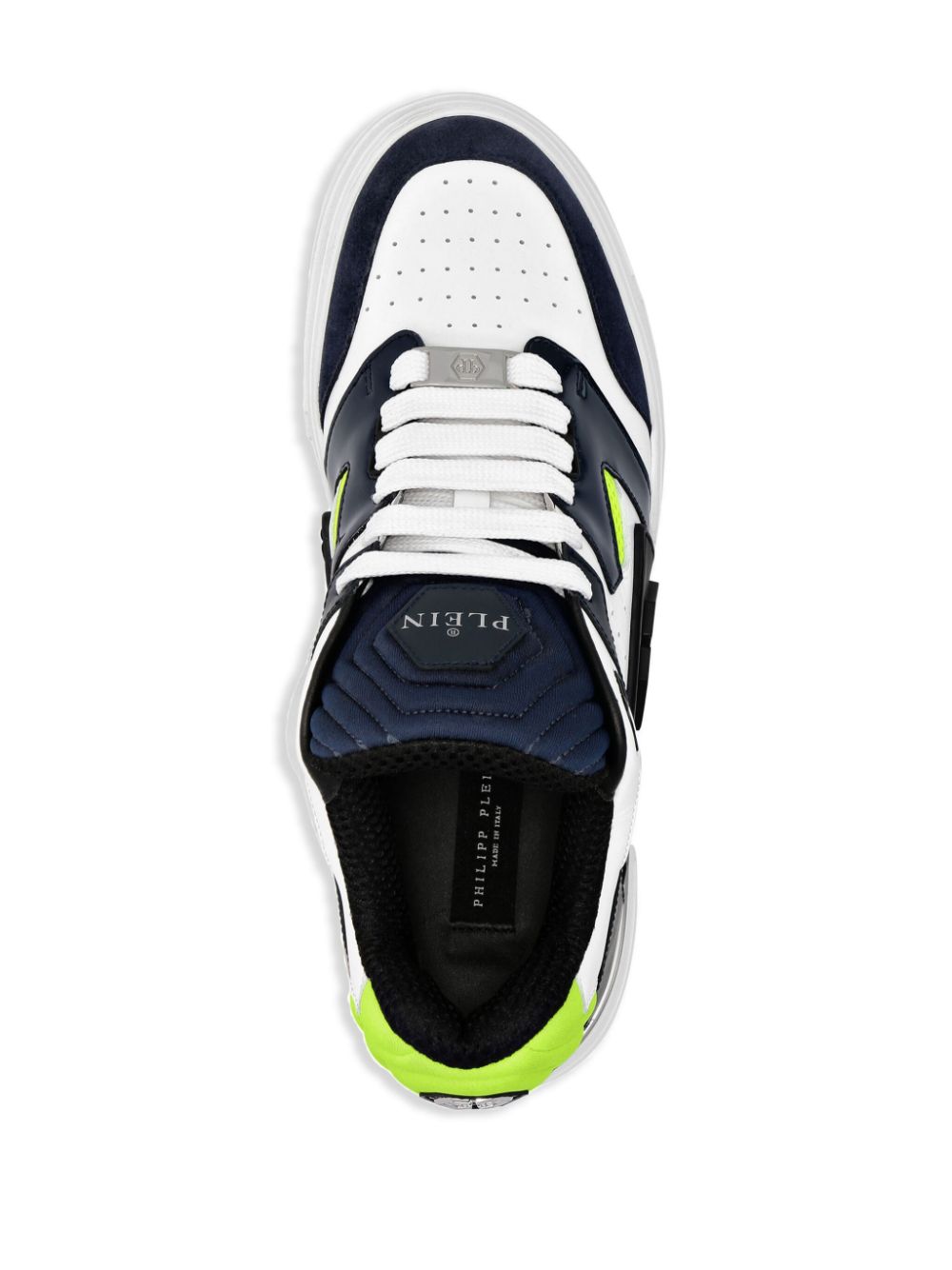 Philipp Plein Mix Logo-Patch Sneakers In Blue - 62% Off