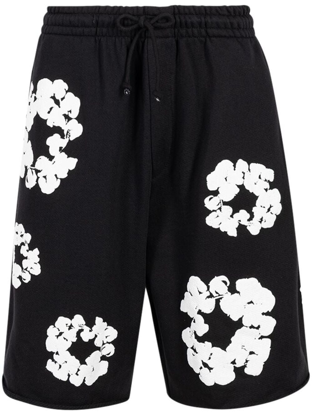 Denim Tears The Cotton Wreath Shorts - Black | Editorialist