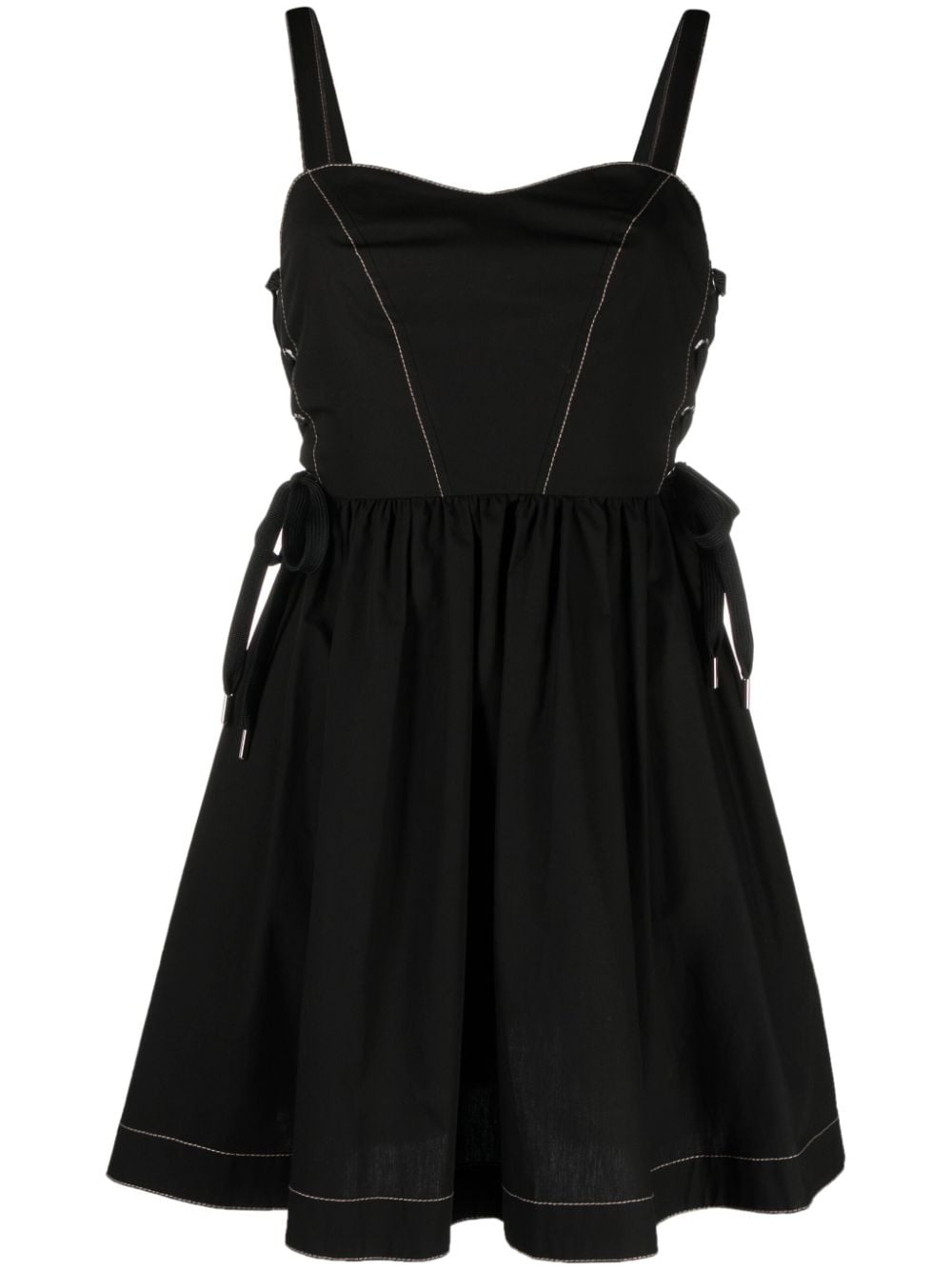 PINKO PINKO Lace-Up Cotton Minidress