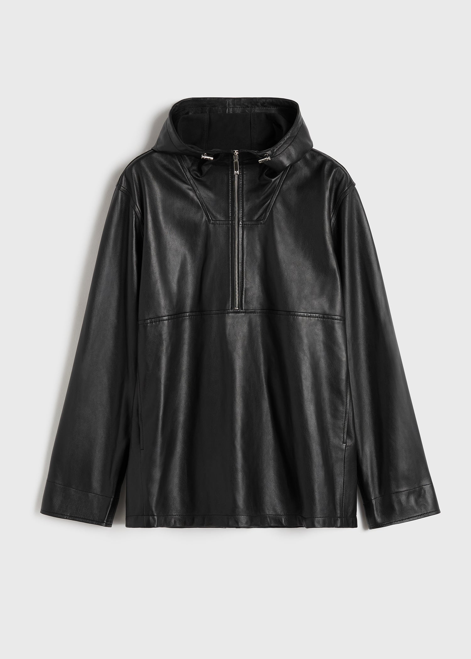 Faux Fur Collar Smythe Flak Jacket Toteme Half-Zip Leather Anorak 