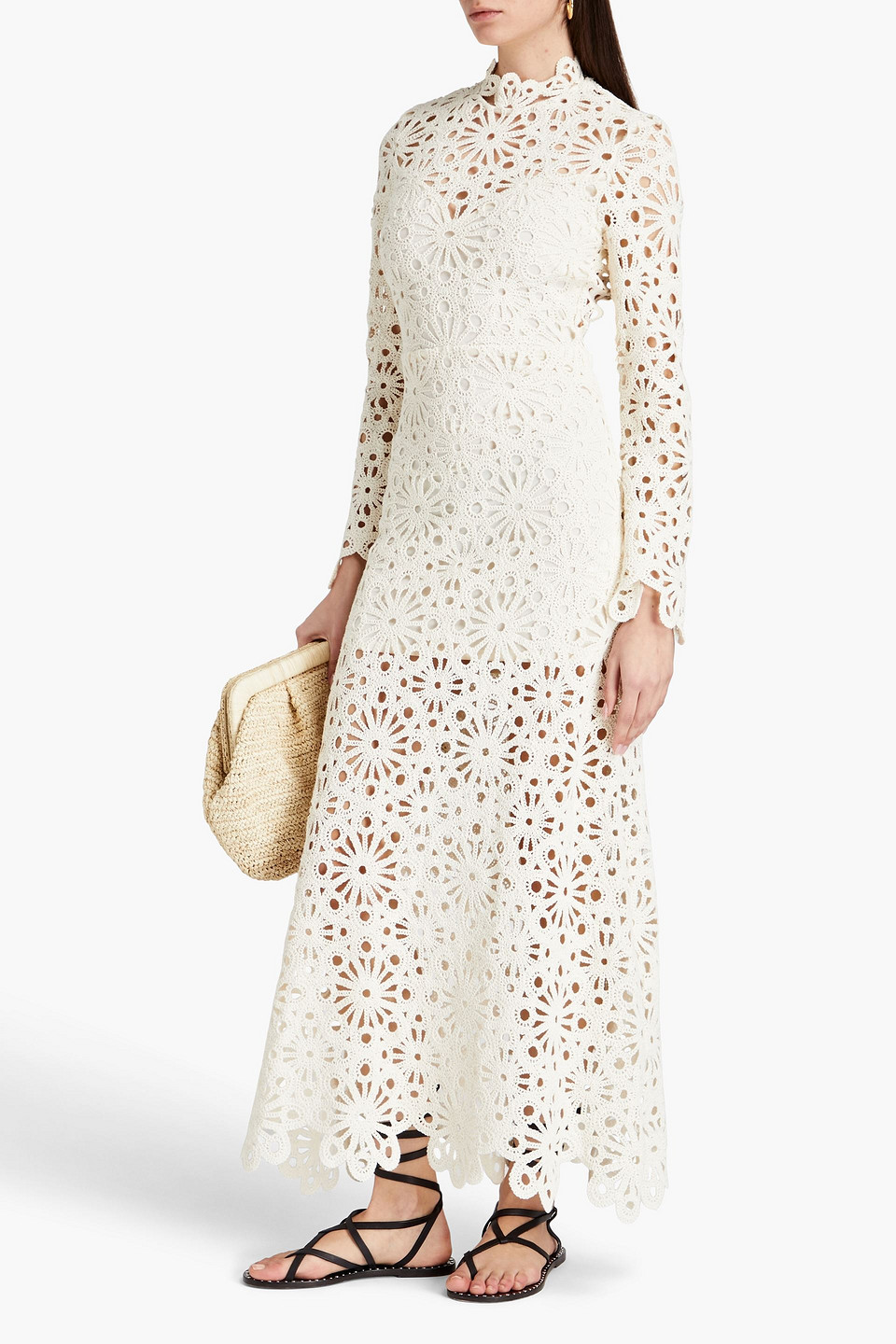 maje lace maxi dress Maje Sequin Lace Maxi Dress