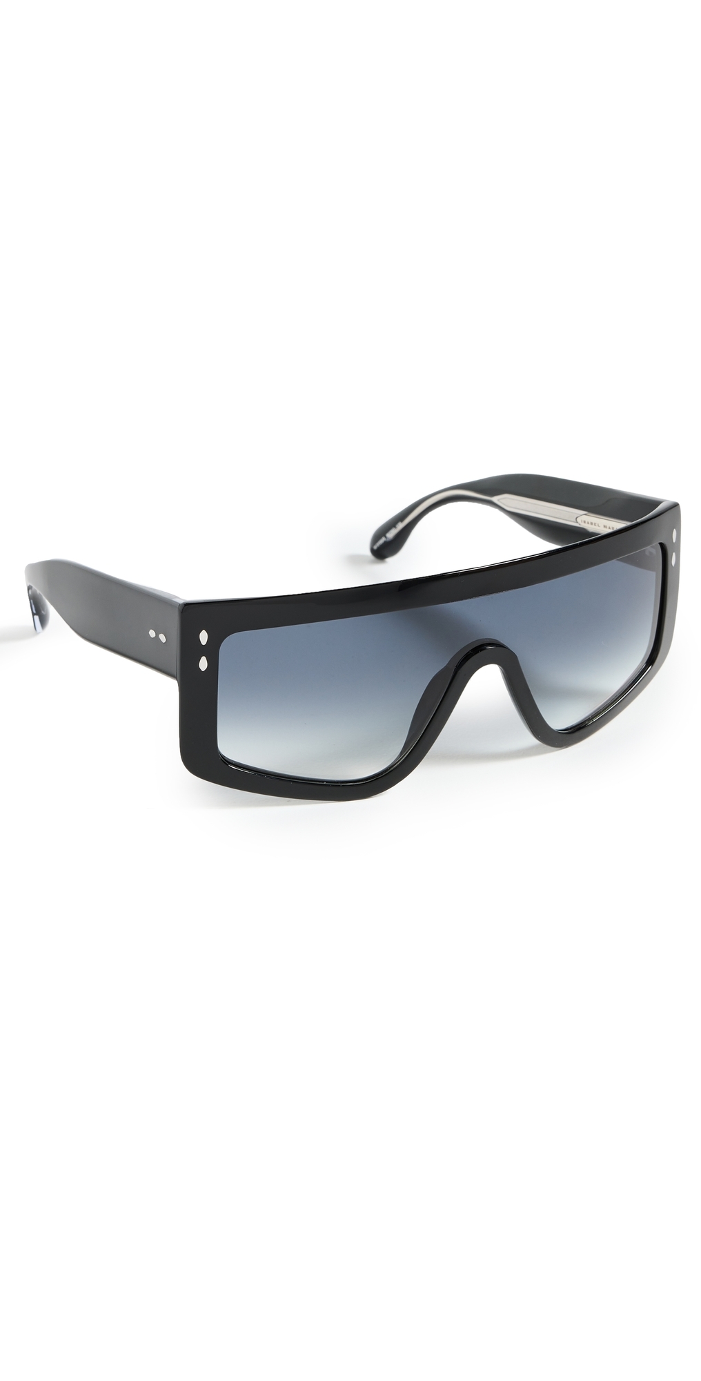 Isabel Marant Maxi Temple Shield Sunglasses In Black/Grey  display picture 2
