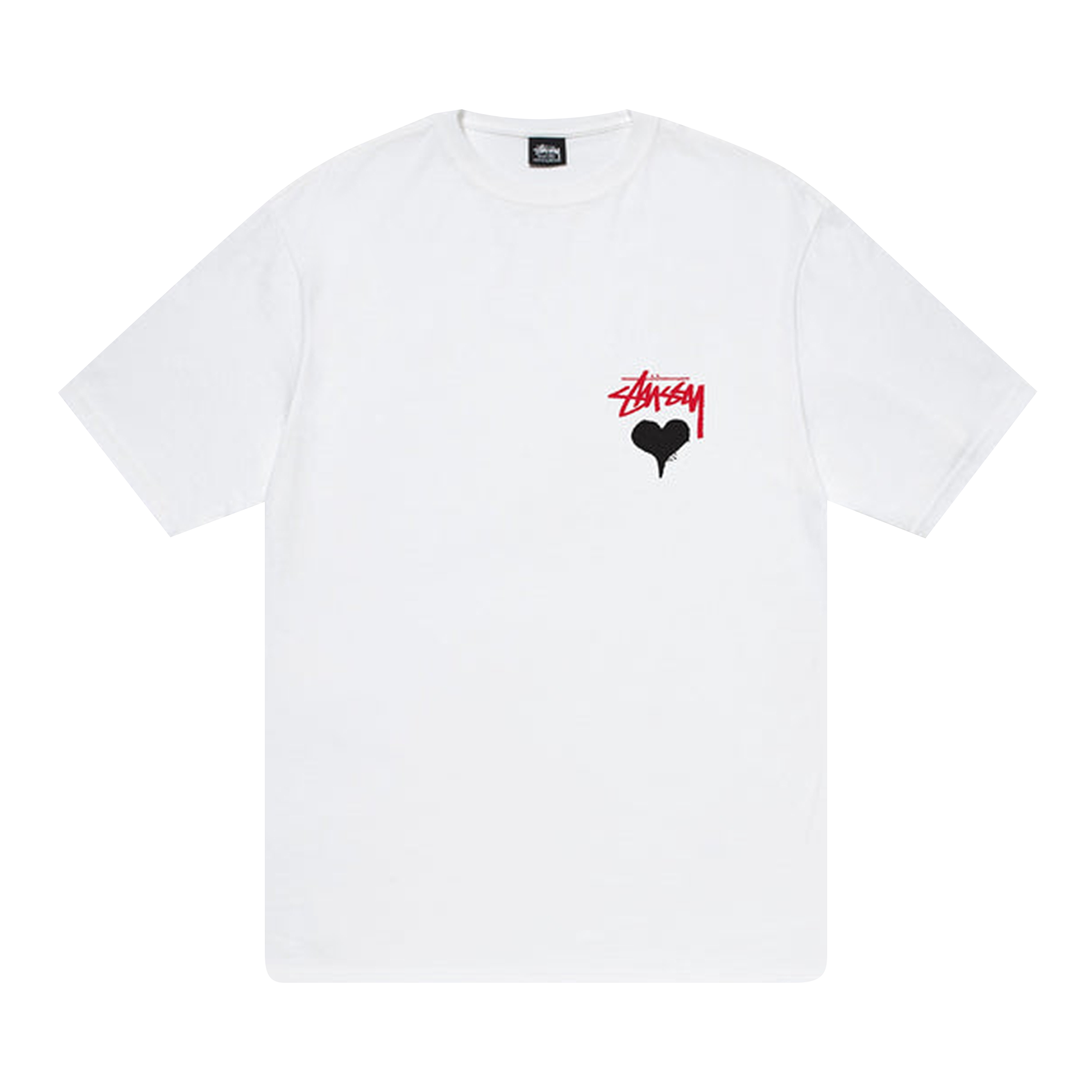 StüSsy Stock Heart Tee - White | Editorialist