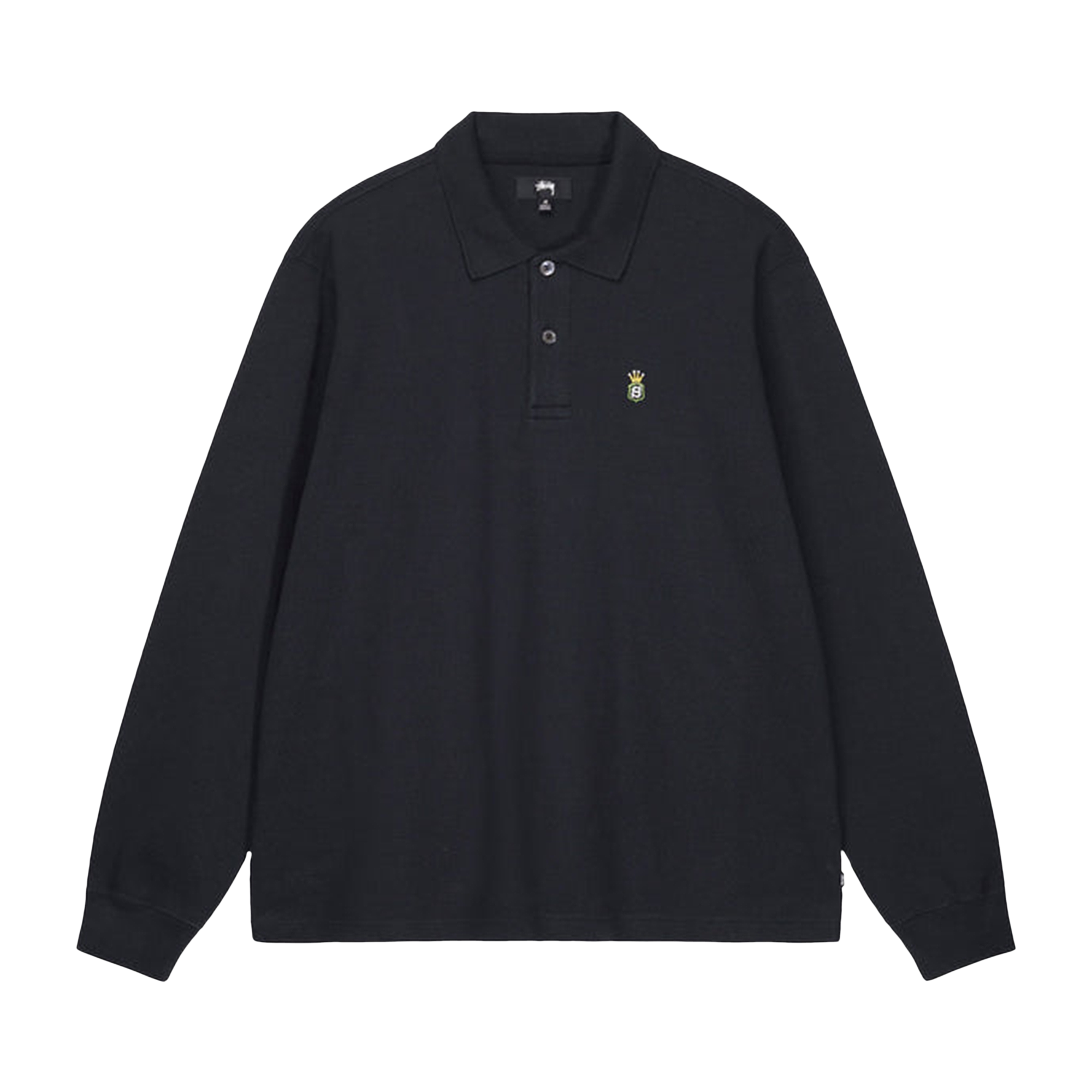 StÜssy Long-sleeve Rib Polo - Black | Editorialist