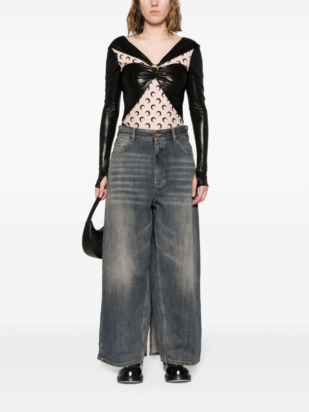 MARINE SERRE Marine Serre Regenerated Laminated Bodysuit