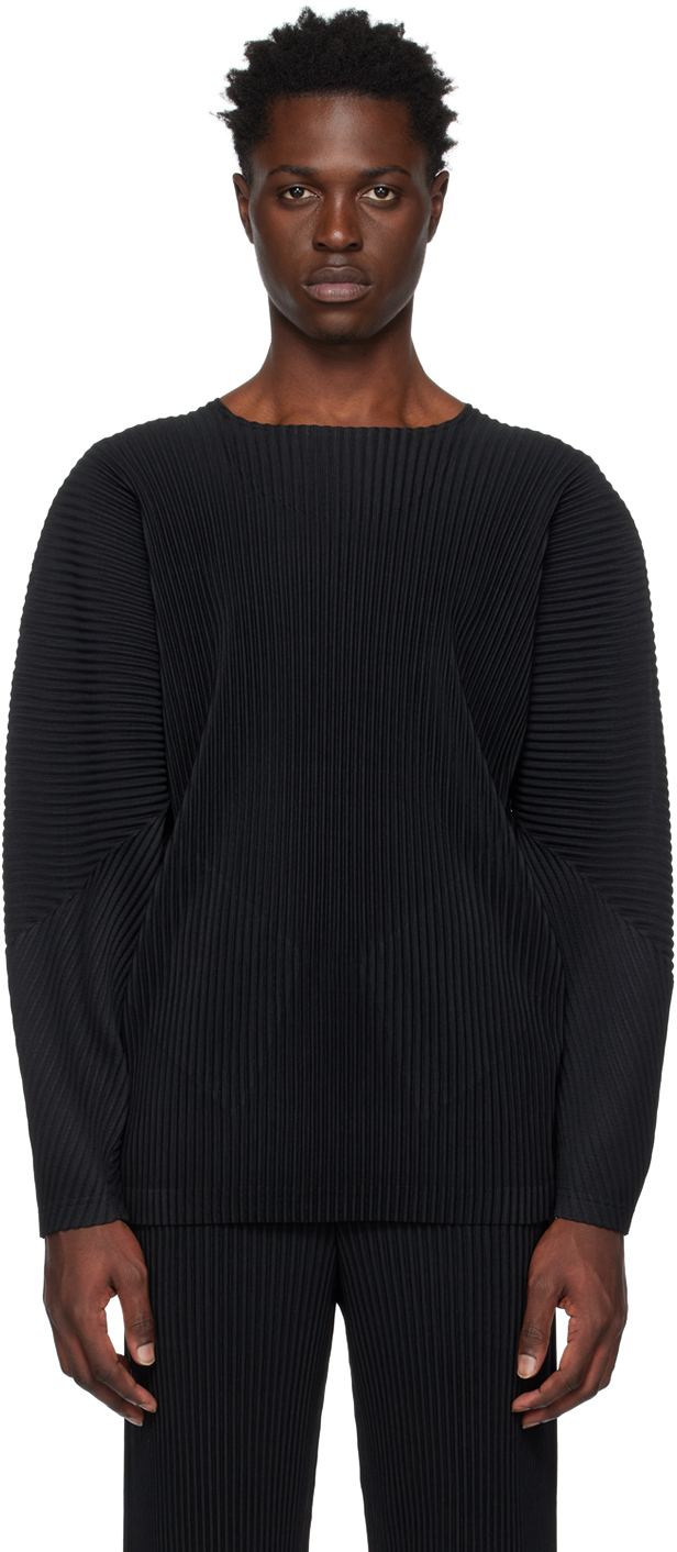 Buy Issey Miyake Black Monthly Color January Long Sleeve T-shirt