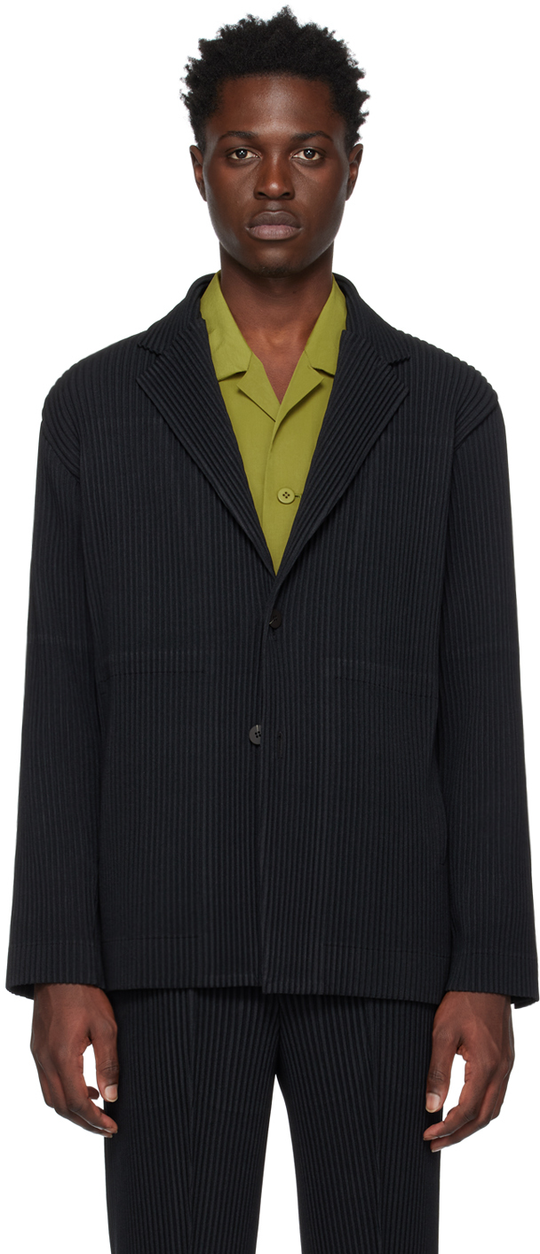 Issey Miyake Wool Like Light Blazer - 15-Black | Editorialist