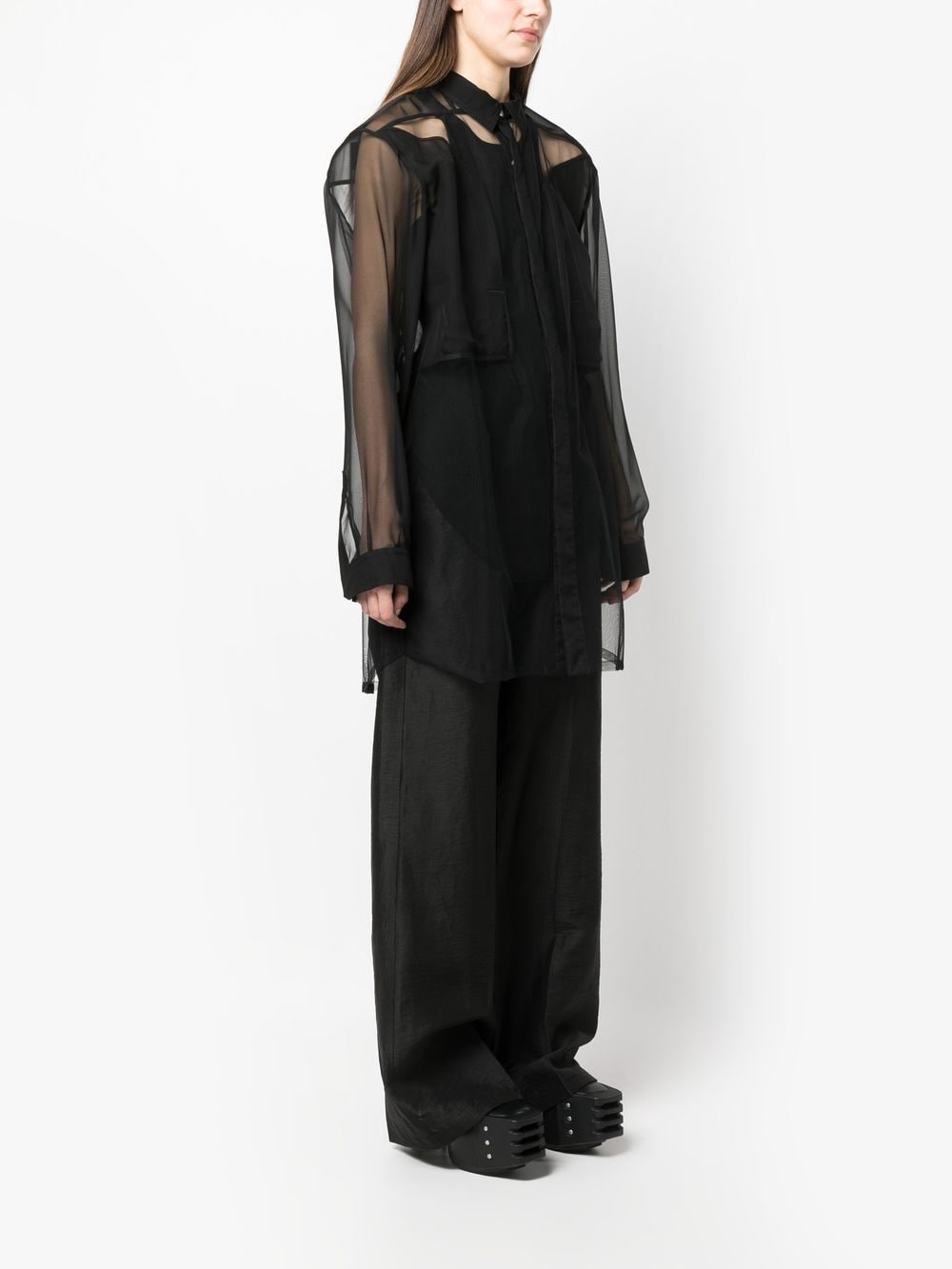 RICK OWENS Rick Owens Utility See-Through Shirt
