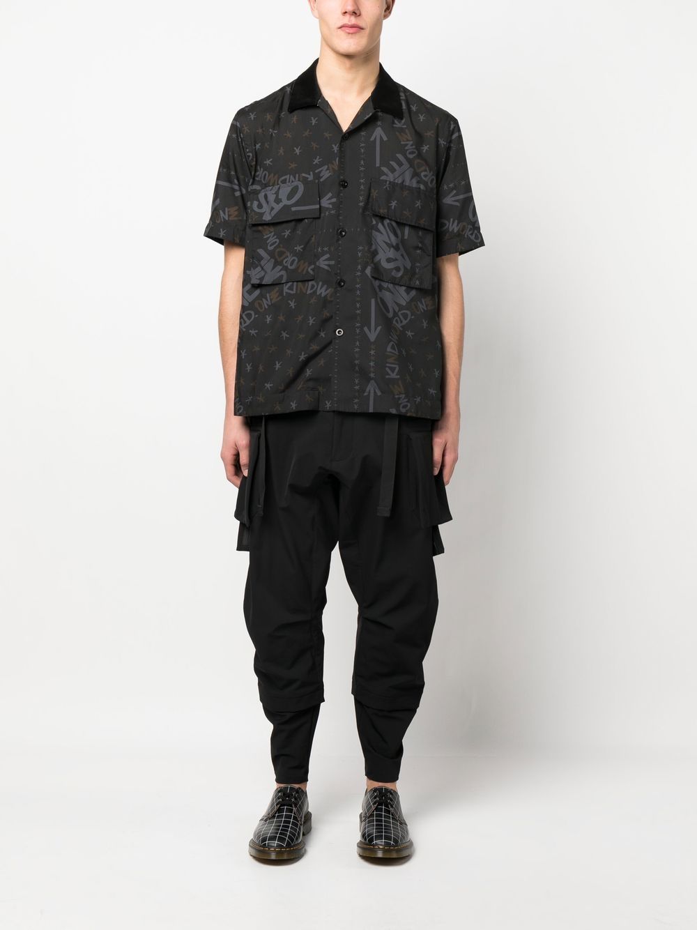 SACAI graphic-print short-sleeve shirt