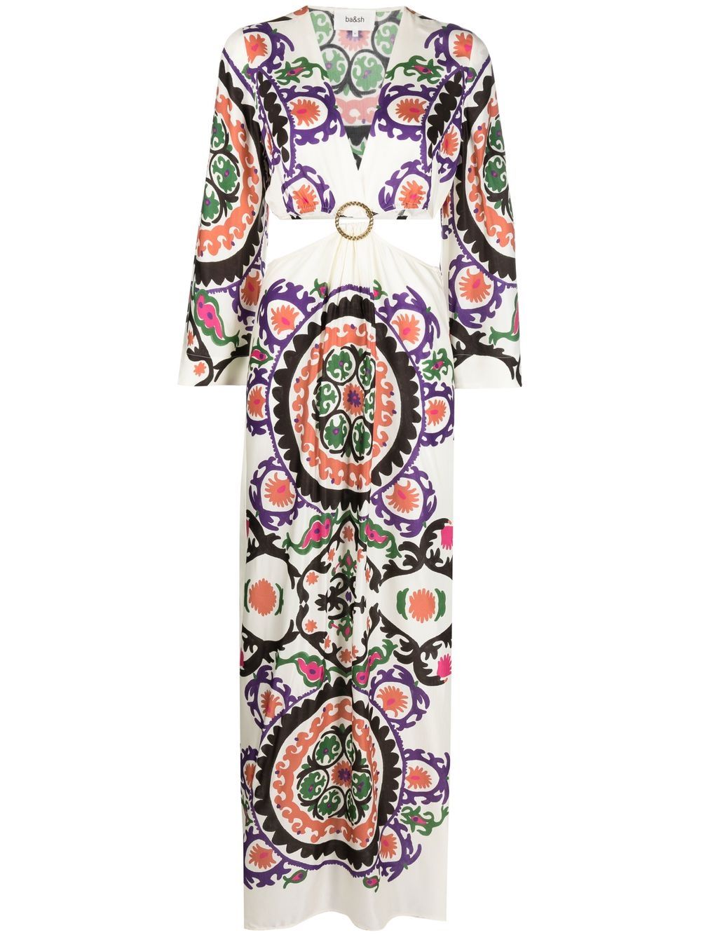 ba&sh cut out dress Maxi dress with cut-out detail Candy | beige... | ba&sh