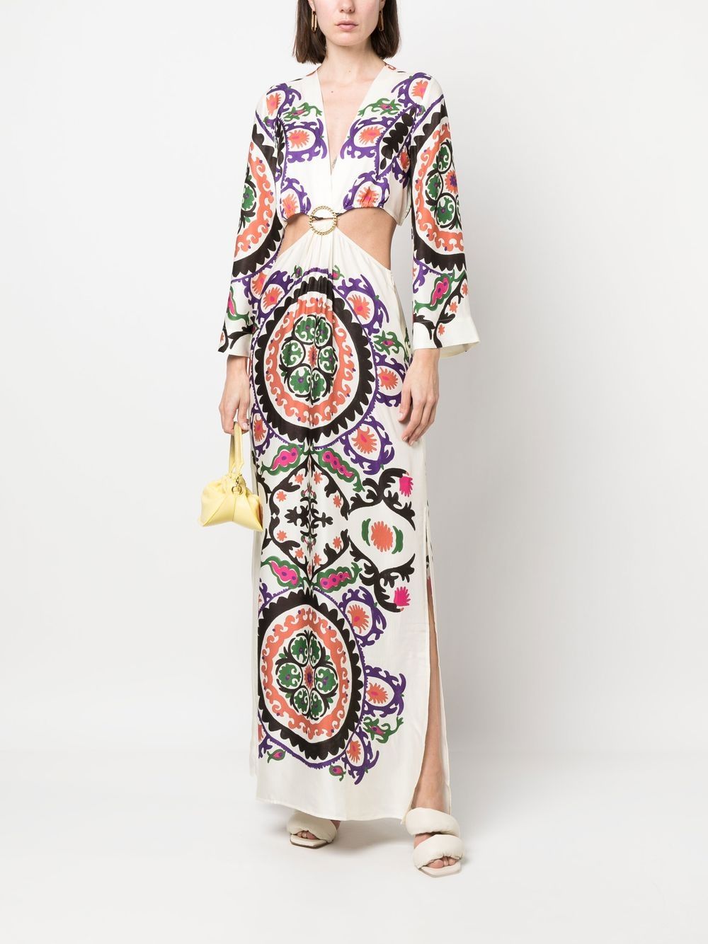 bash cut out dress ba&sh | Dresses | Bash Blush Floral Ecru Maxi Womens Cut Out Dress Nwt Size Xs 525