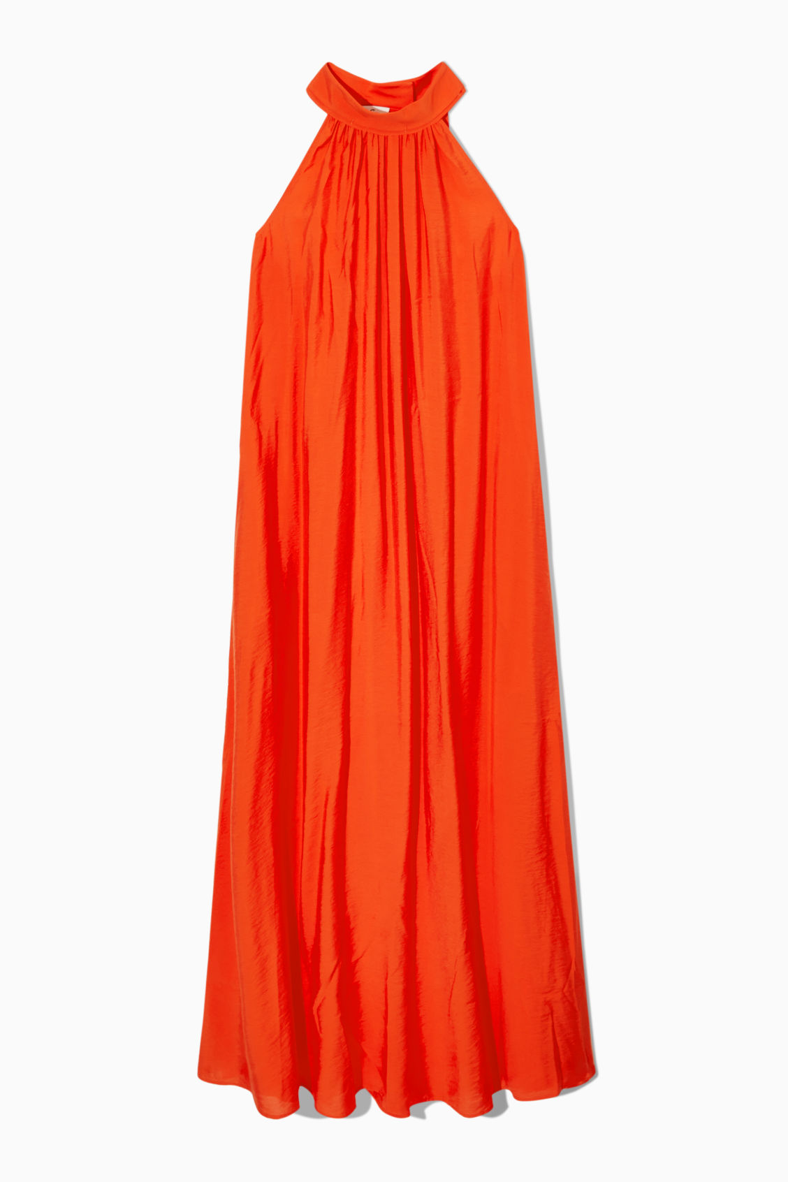 cos halter neck maxi dress Halterneck In Blue - 60% Off Orange dress