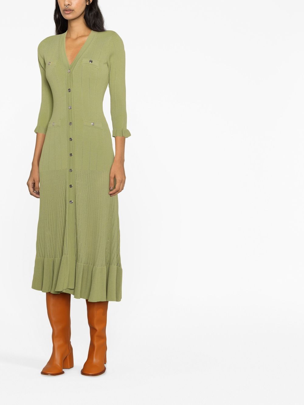 black knitted midi dress Black Sweater Knit Midi Dress – Birdie Js main image 0