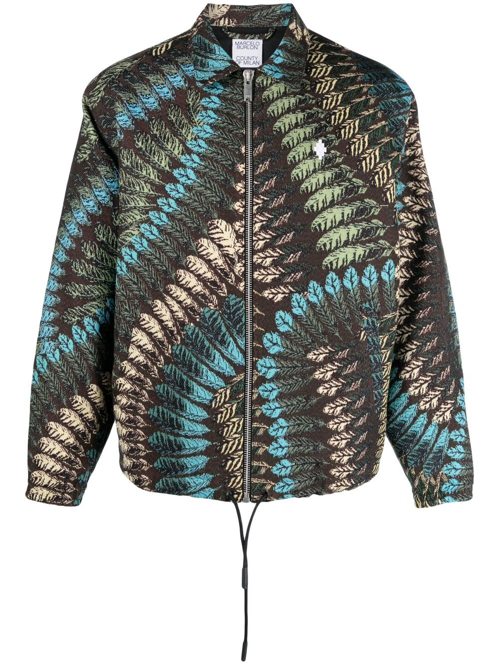 COUNTY OF MILAN Leaf-Jacquard Bomber Jacket