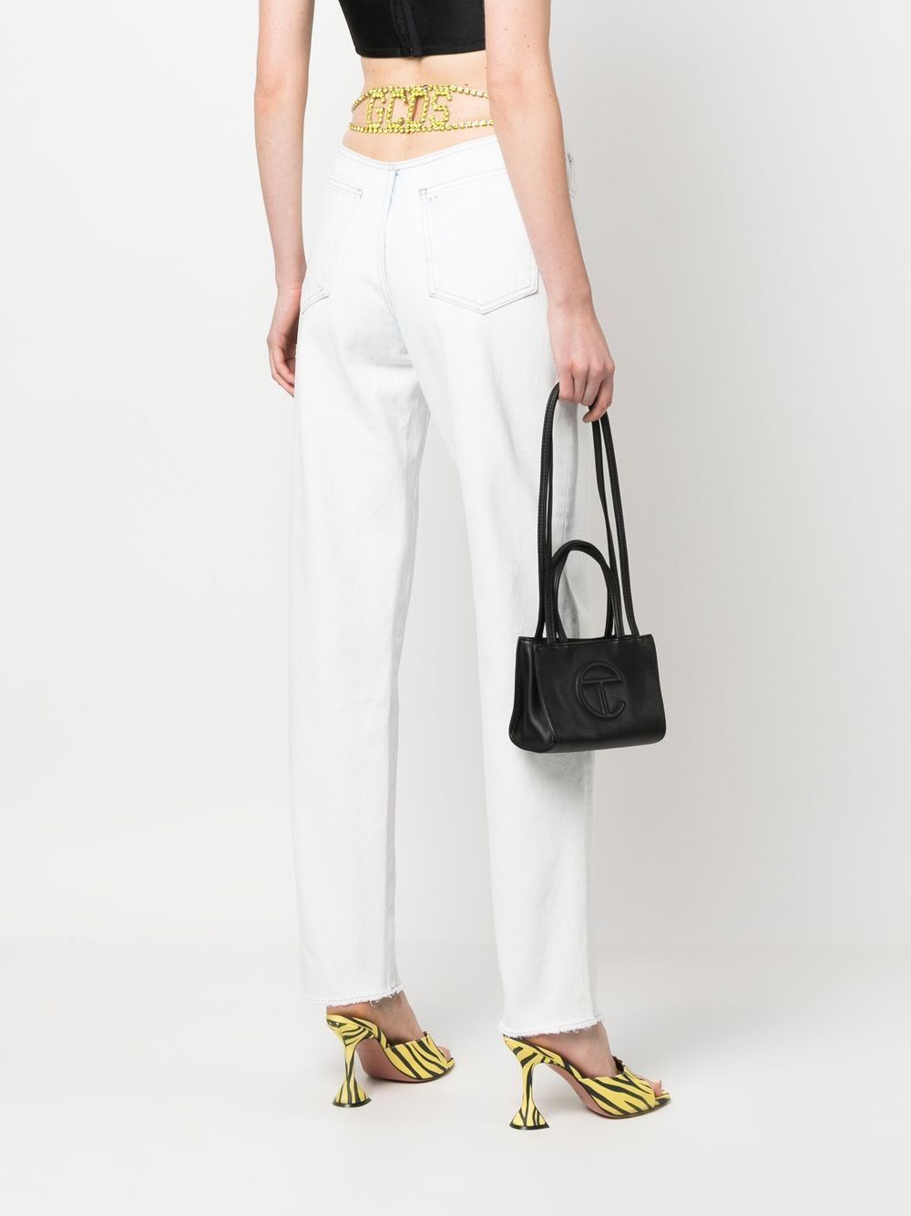 GCDS GCDS Logo-Embellished Straight Leg Jeans
