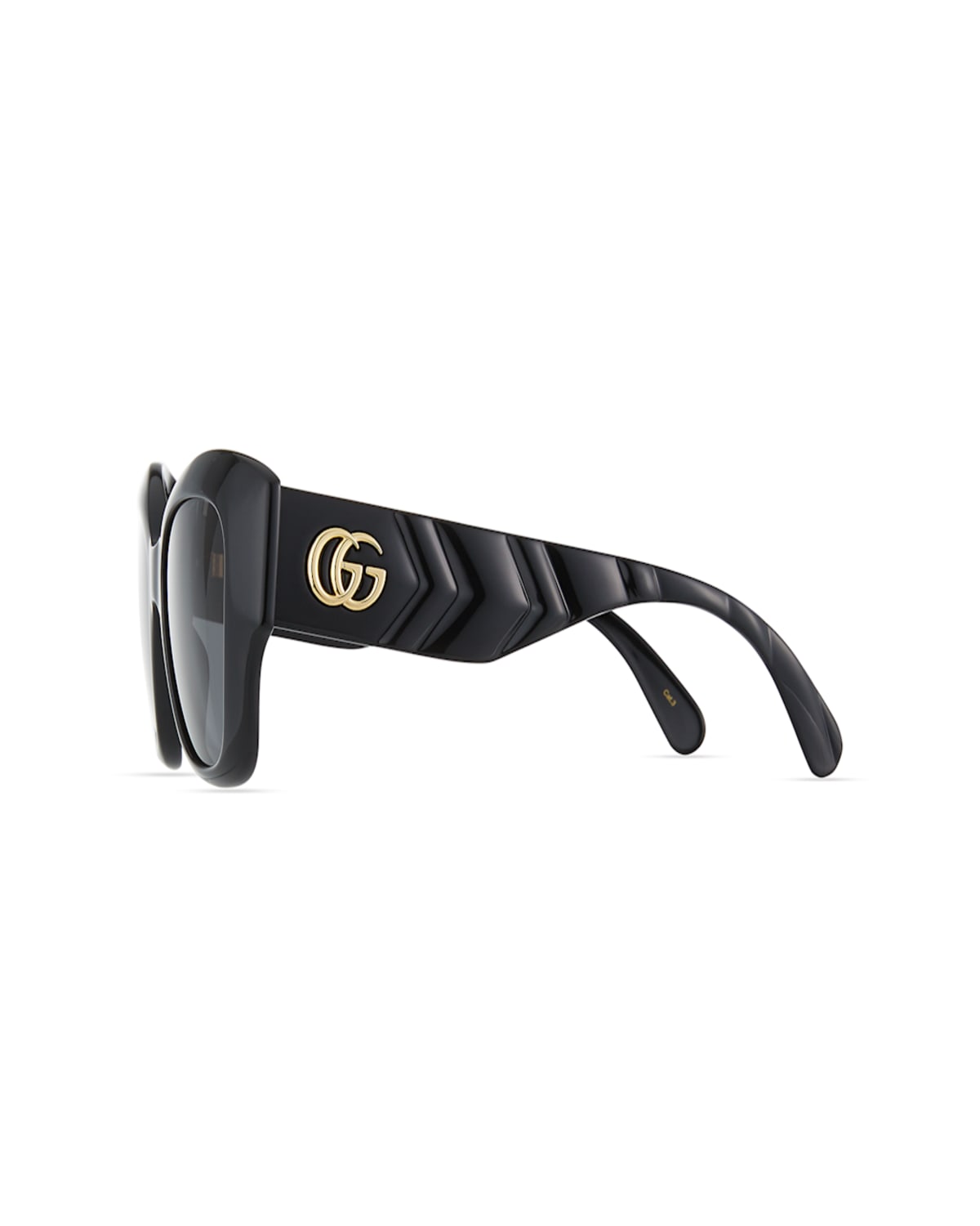 Gucci Butterfly Oversized Acetate Black GG Logo Sunglasses GG0808S Gucci Oversized Acetate Butterfly Sunglasses - Bergdorf Goodman main image 3