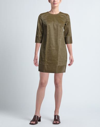 WOLFORD WOLFORD Military Green Polyurethane & Polyester Mini Dress