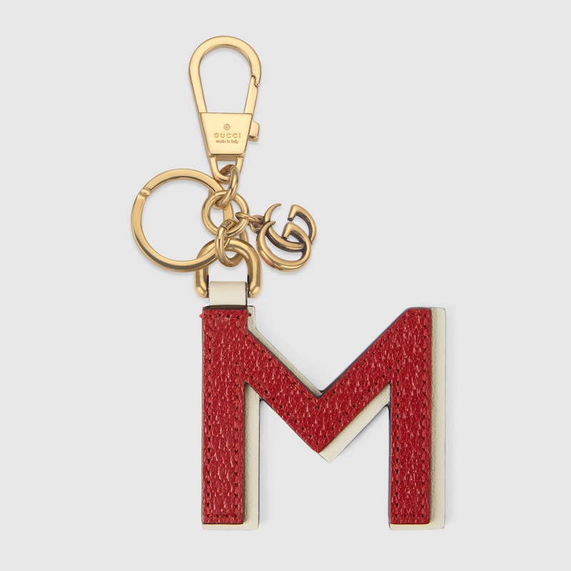 Gucci Letter M Keychain - Red | Editorialist