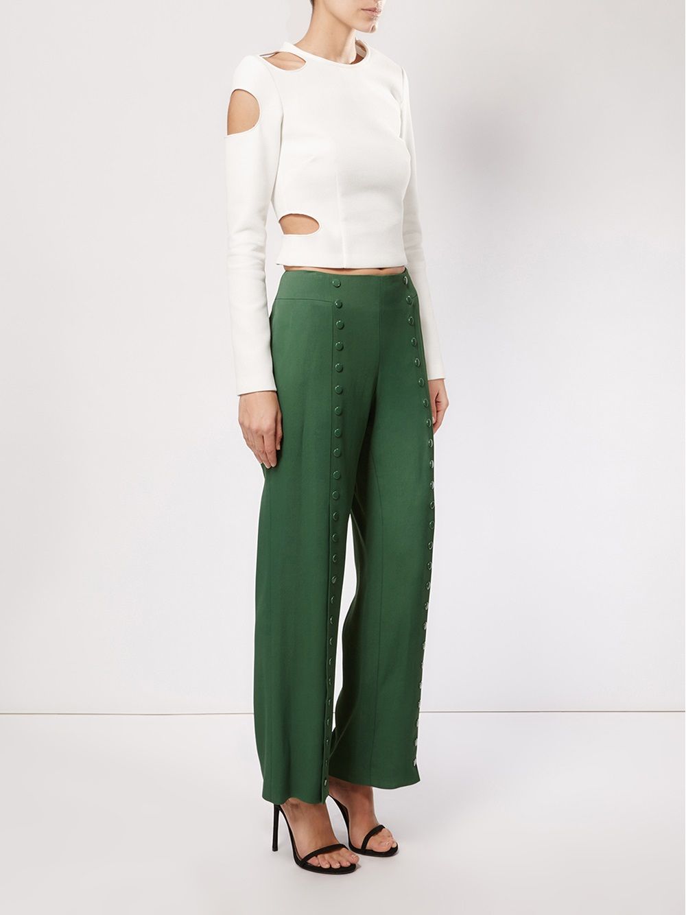 ROSIE ASSOULIN Studded Wide Leg Trousers