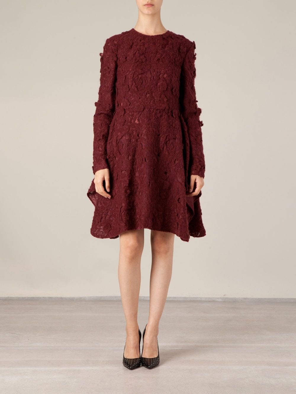 GIAMBATTISTA VALLI Lace Embroidery Dress