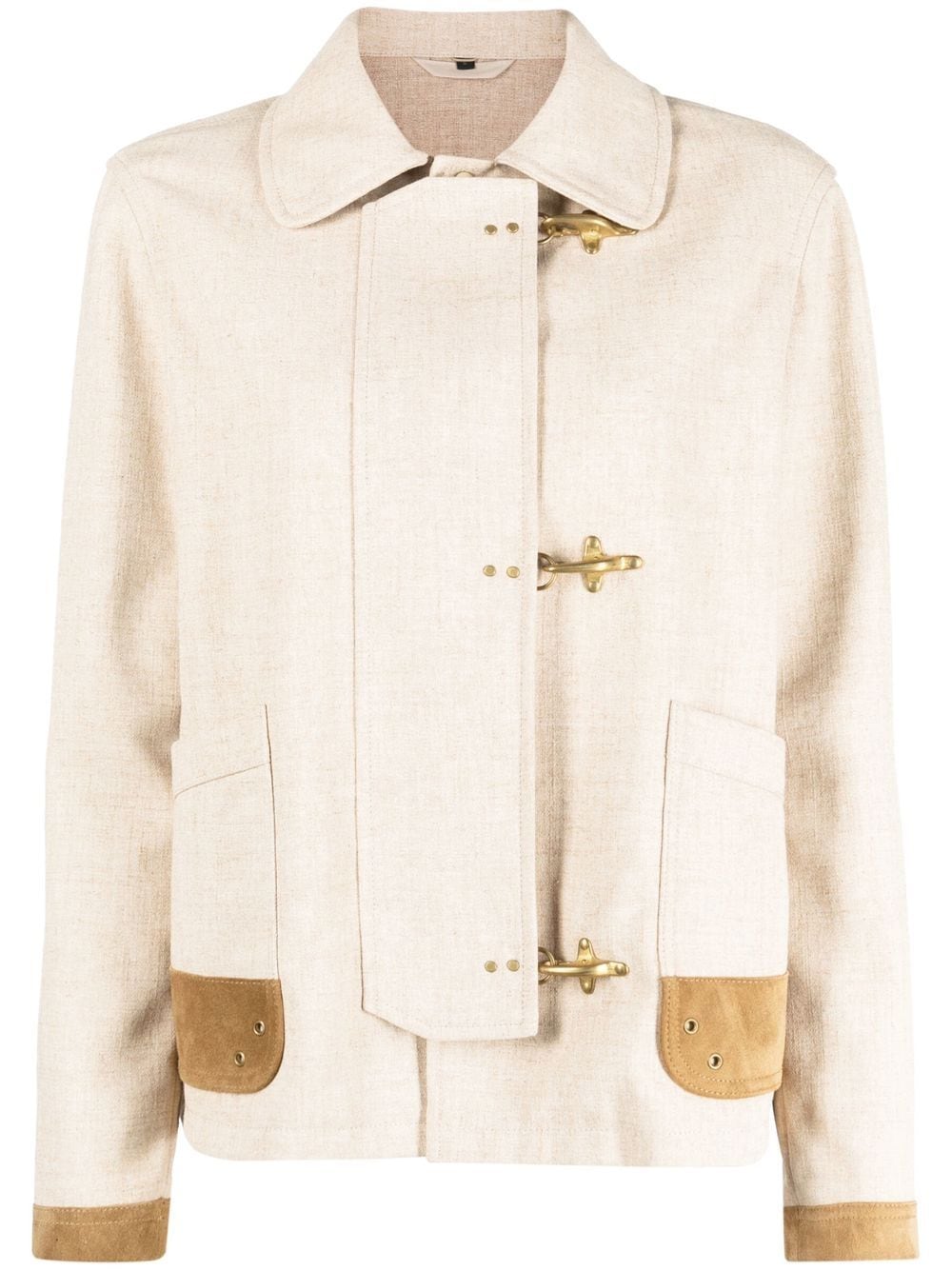 FAY Fay Fitted Jacket with Contrasting Trim