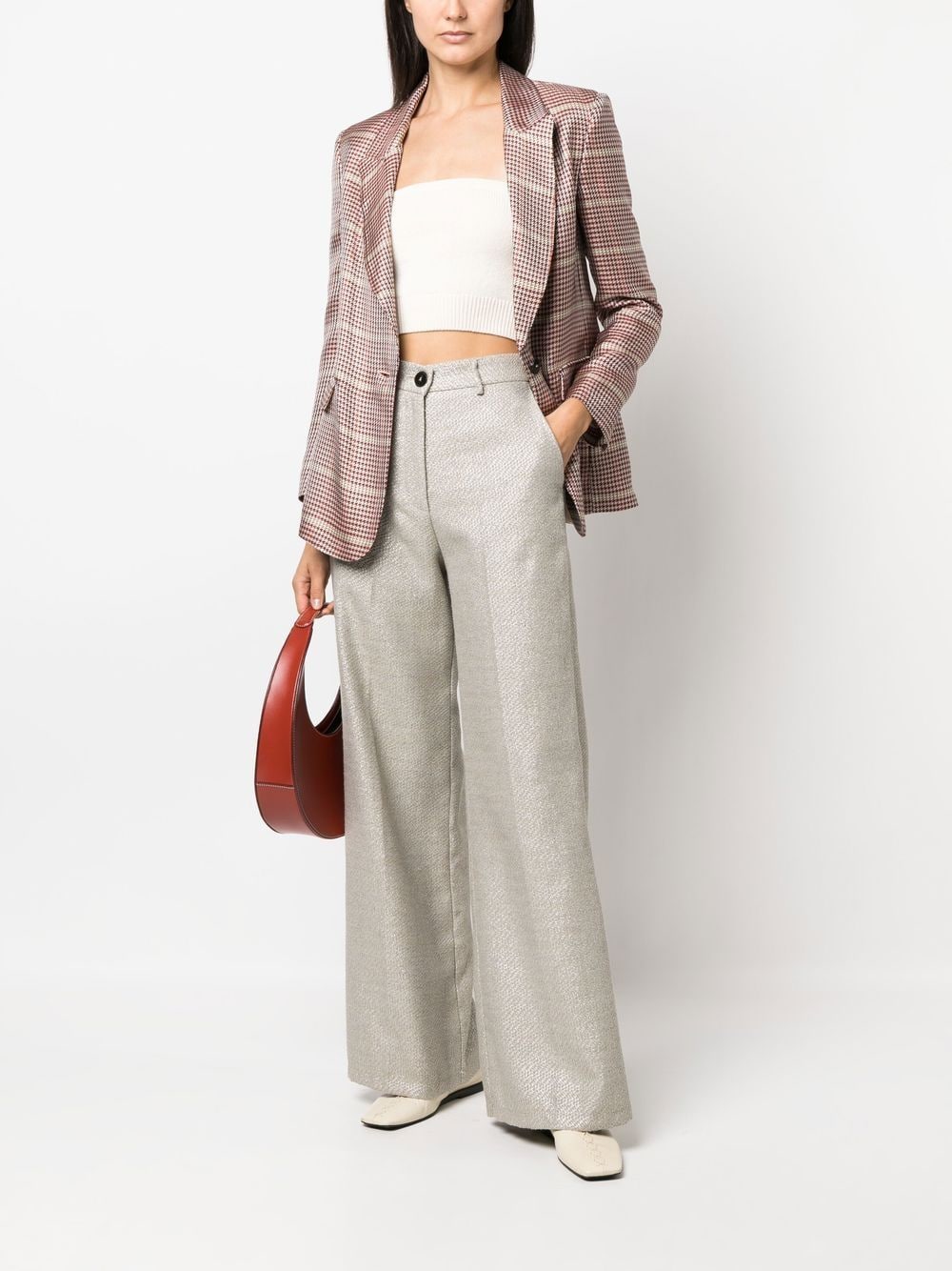 FORTE_FORTE Wide-Leg Cotton-Blend Trousers