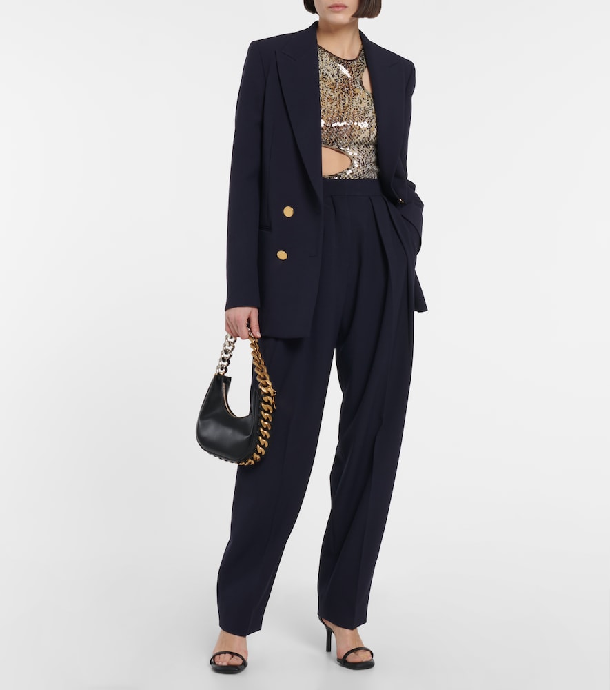 STELLA MCCARTNEY Stella McCartney Pleated High-Rise Tapered Trousers