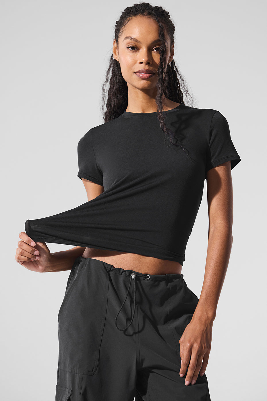 【alo】ALL DAY SHORT SLEEVE Sサイズ 新品 Alo Yoga All Day Short Sleeve Top In Winter Frost - 31% Off