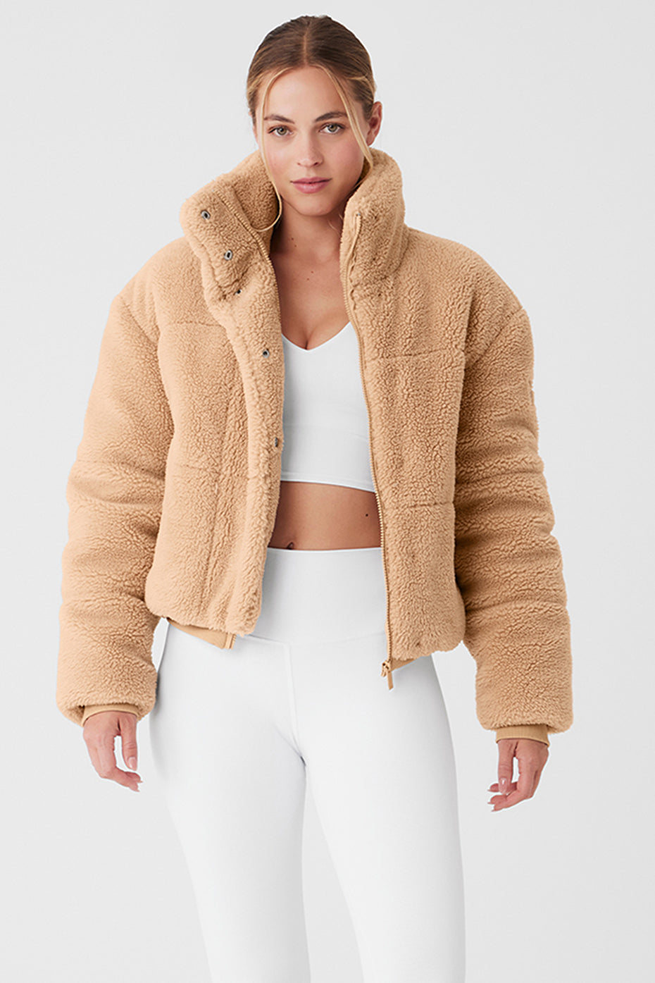 Sherpa Snow Angel Puffer Jacket - Ivory