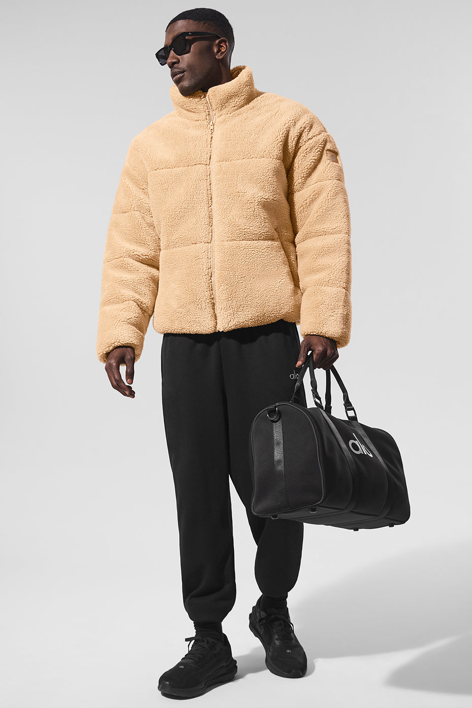 Alo Yoga Sherpa Stage Puffer Jacket - Camel | Editorialist