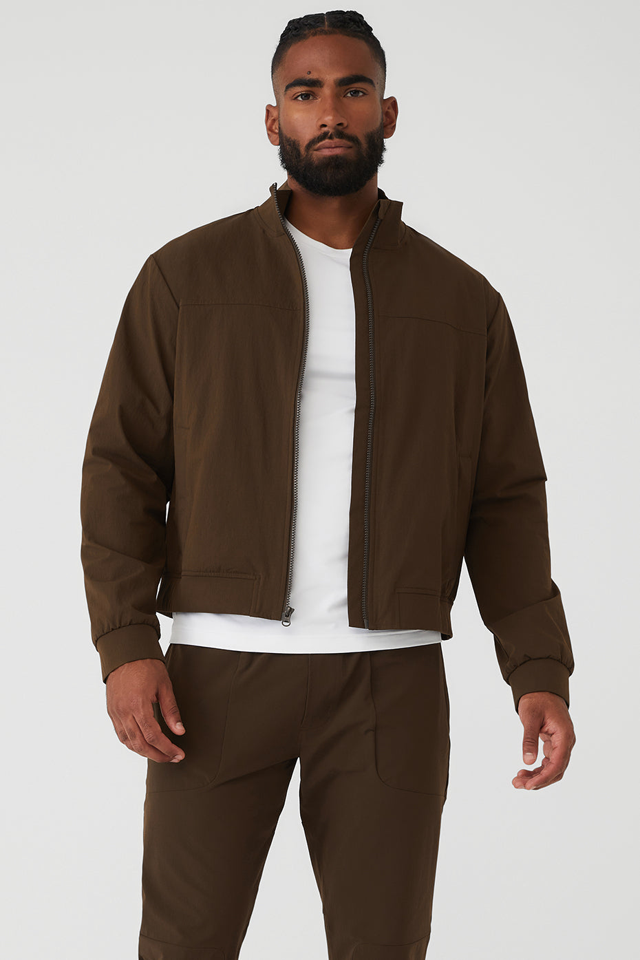 Alo Yoga Co-Op Bomber Jacket - Espresso | Editorialist