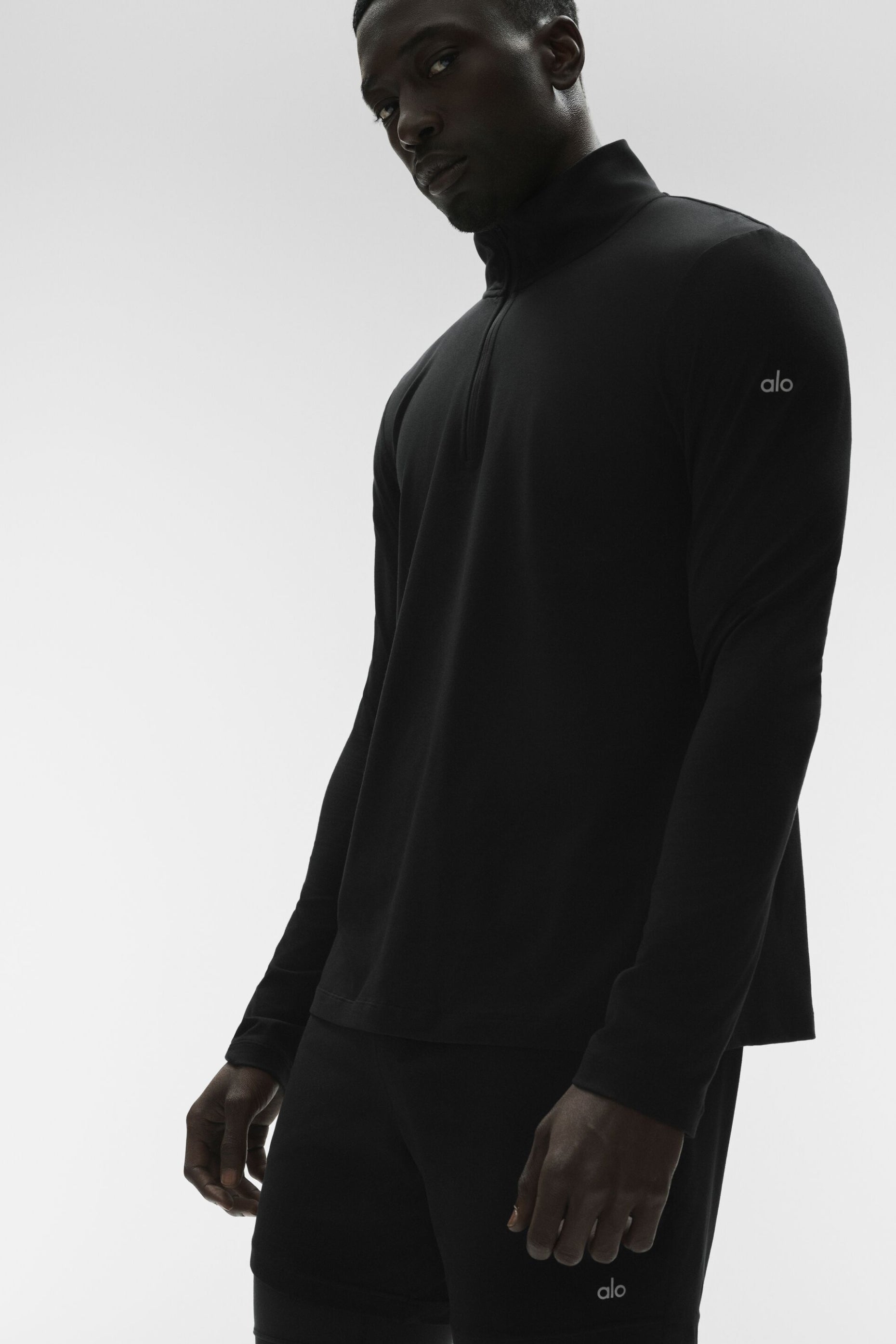 Alo Yoga Conquer 1/4 Zip Reform Long Sleeve Sweatshirt - Navy