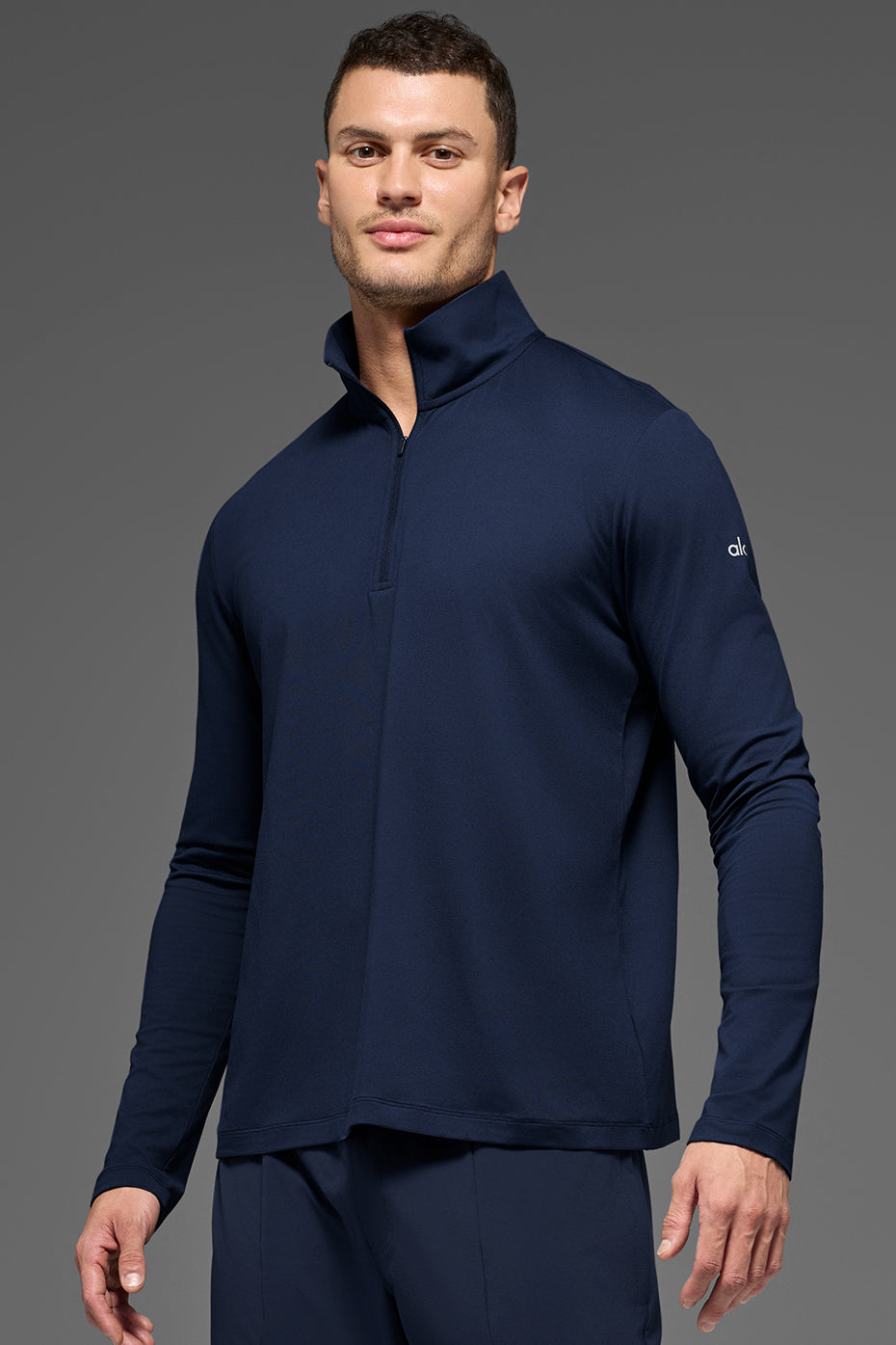 Alo Yoga Conquer 1/4 Zip Reform Long Sleeve Sweatshirt - Navy