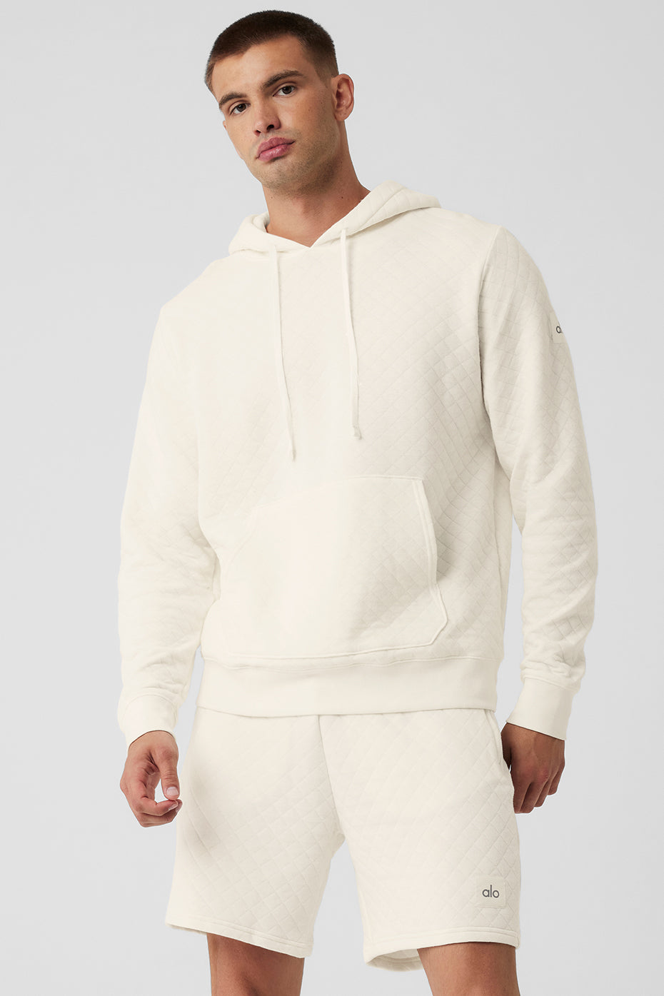 Alo Yoga Quilted Stadium Hoodie - Ivory | Editorialist Alo Yoga Quilted Stadium Hoodie - Ivory | Editorialist