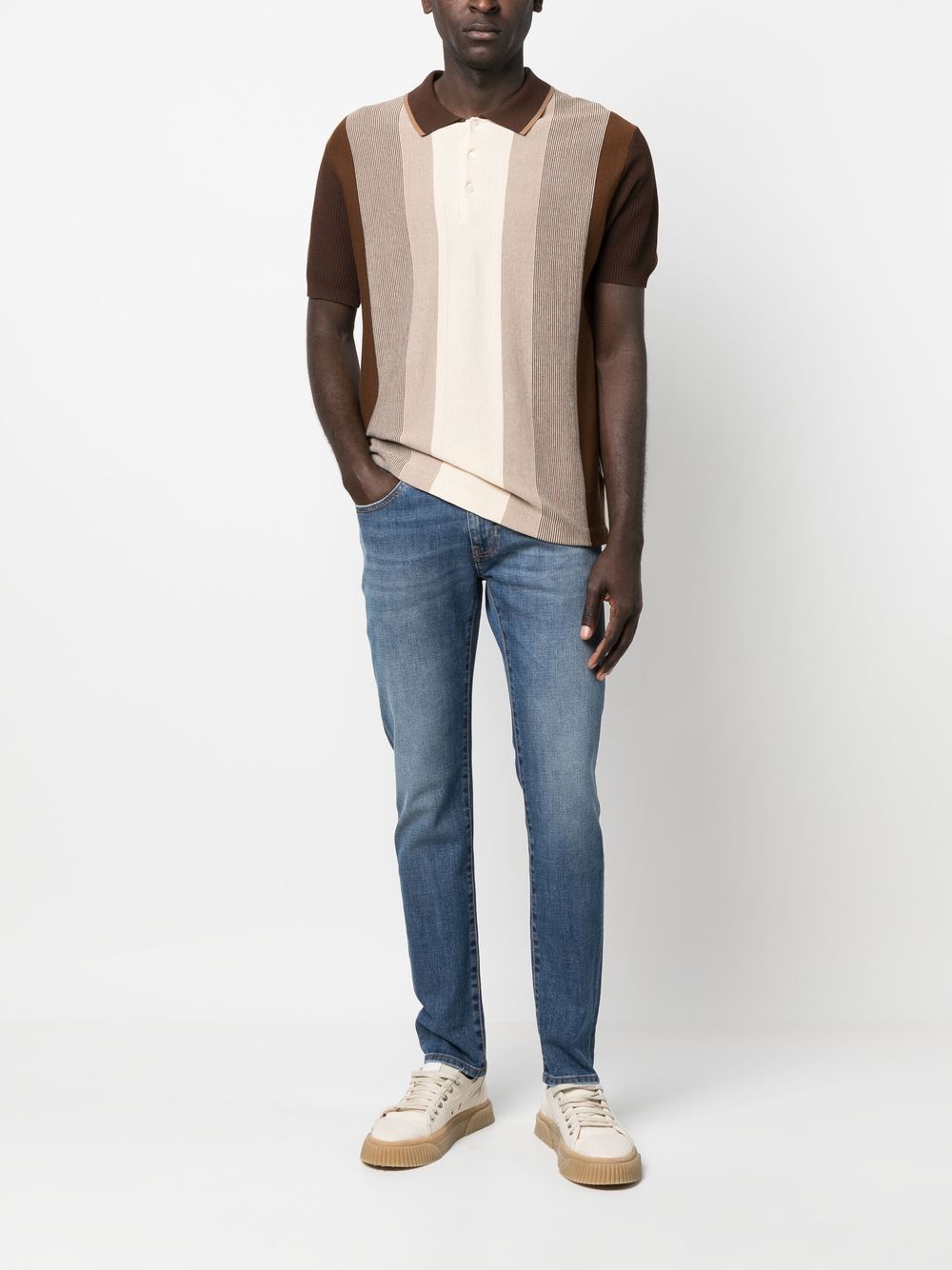 PT TORINO PT Torino Straight Leg Jeans with Logo Patch